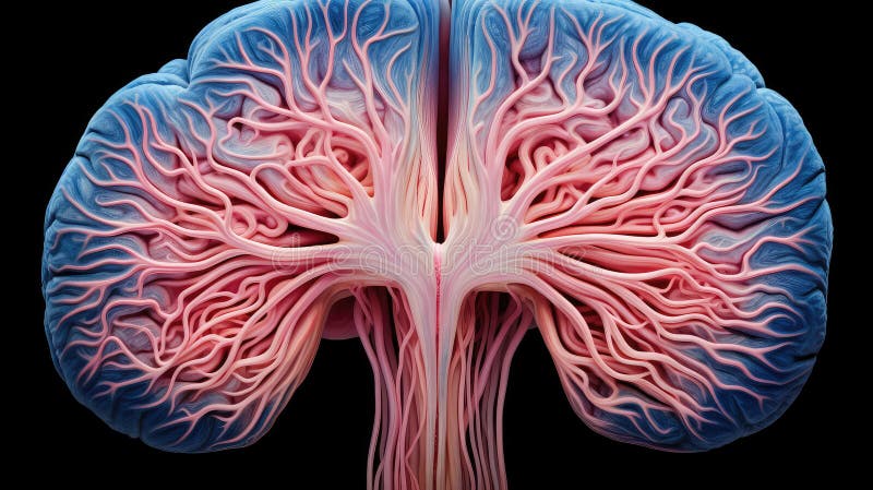 Gender Pink Brain Blue Brain Stock Illustration - Illustration of ...