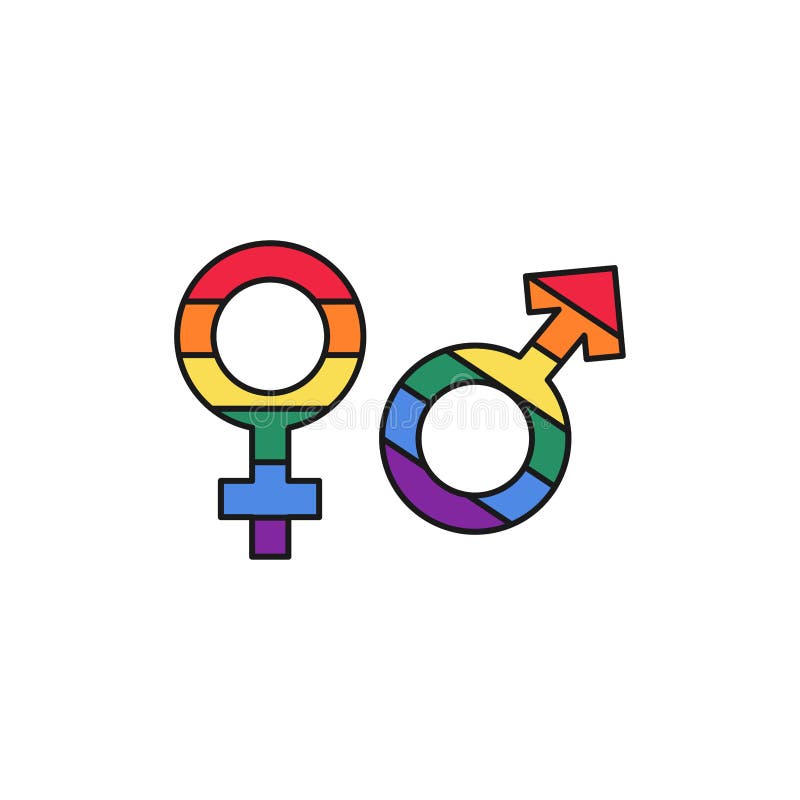 Gender Pride Icon Isolate stock illustration. Illustration of card ...