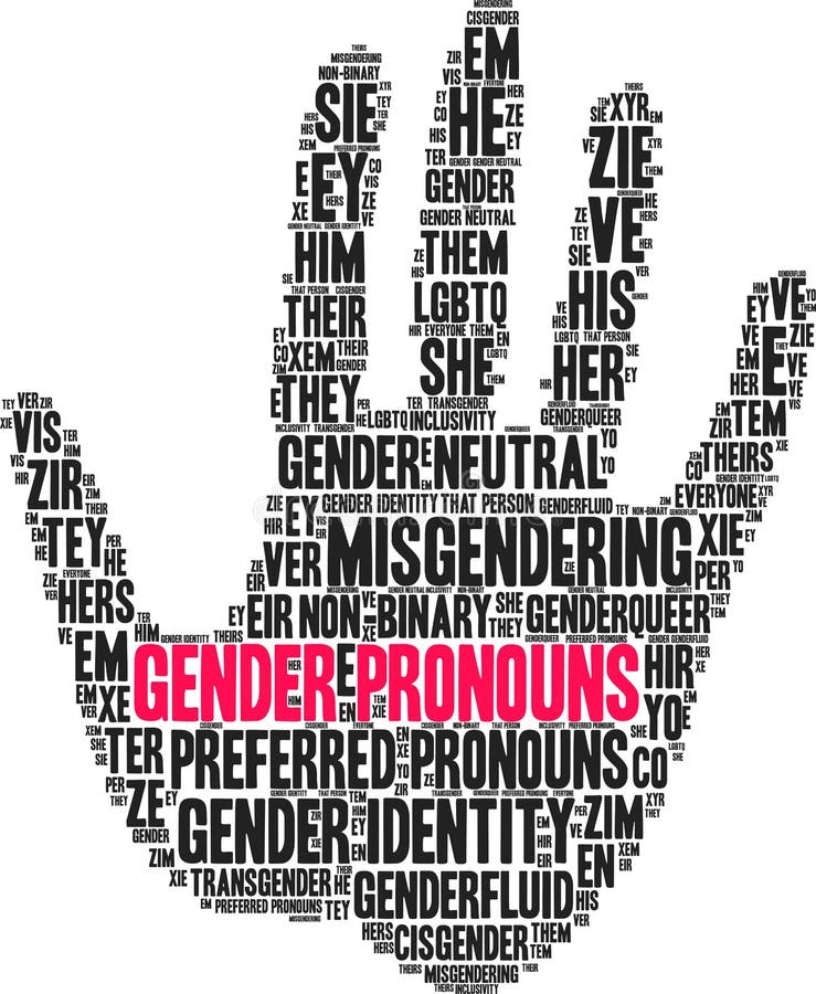 Gender Pronouns Word Cloud stock vector. Illustration of lgbtq - 208070201