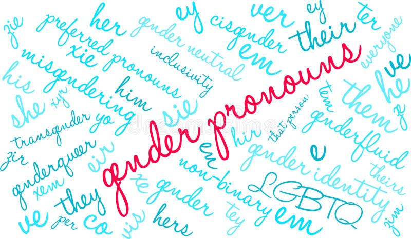 Gender Pronouns Word Cloud stock vector. Illustration of pronouns ...