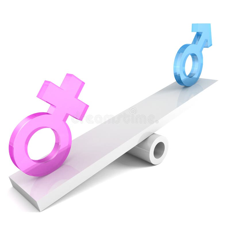 Gender symbol scales stock vector. Illustration of gender - 40796527