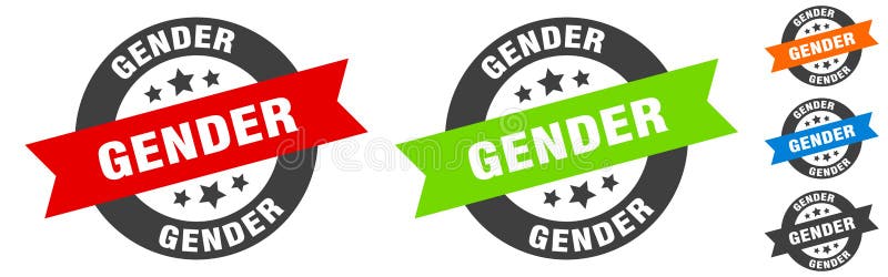 Gender Stamp. Gender Round Ribbon Sticker. Tag Stock Vector ...
