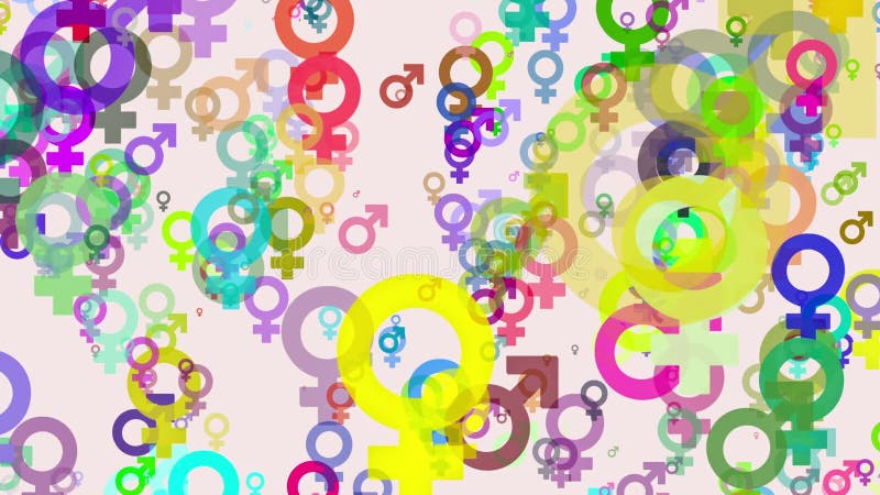 Gender Symbol Icons in Various Colors Stock Video - Video of sharing ...