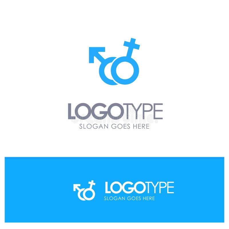 Gender, Symbol, Male, Female Blue Logo Vector Stock Vector ...
