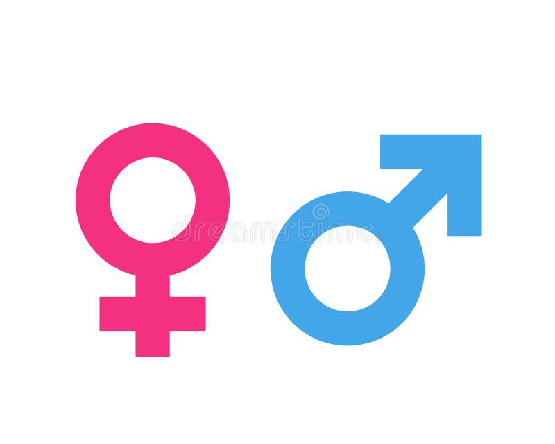 Gender Symbol Pink and Blue Icon Vector Illustration. Stock Vector ...