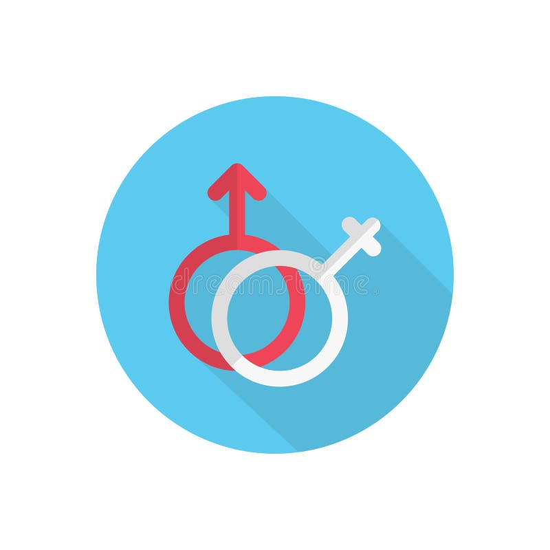 Gender Vector Flat Color Icon Stock Vector - Illustration of girl ...