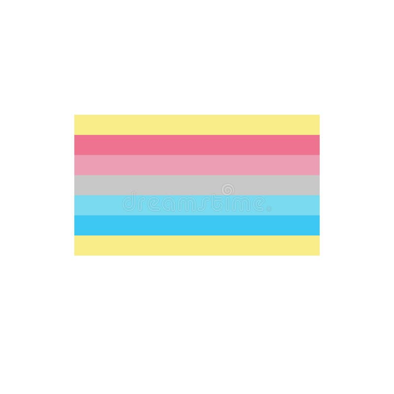 Genderflux Flag Flat Icon Vector Illustration Stock Illustration