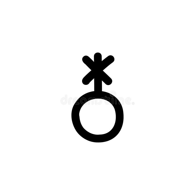 Genderqueer Doodle Icon, Vector Color Line Illustration Stock Vector ...