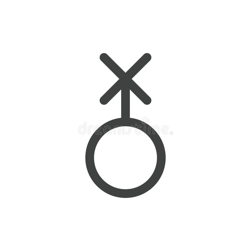 Genderqueer Icon Simple Vector Symbol Stock Vector - Illustration of ...