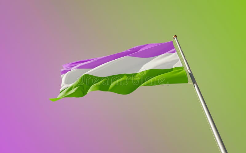 Genderqueer Pride Flag stock illustration. Illustration of lgbtq ...