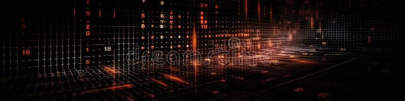 Gene with Black Matrix Style Background Panoramic Banner. Generative AI ...