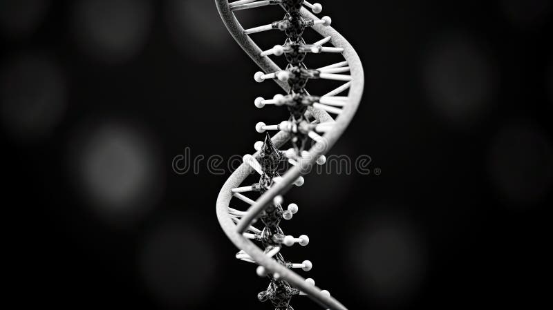 Gene dna black and white stock illustration. Illustration of mutation ...