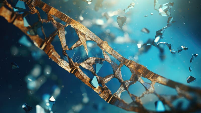 Gene dna broken stock illustration. Illustration of helicase - 307654708