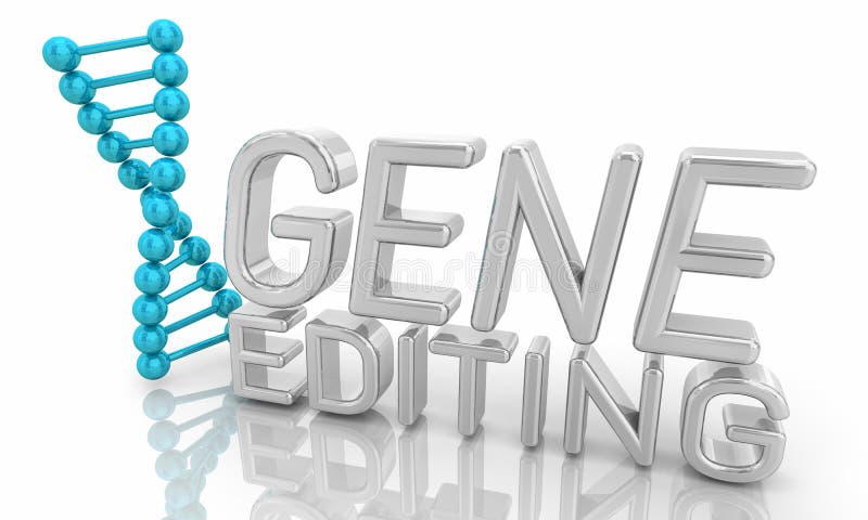 Gene Dna Editing Vector Concept in Bright Colors Stock Vector ...