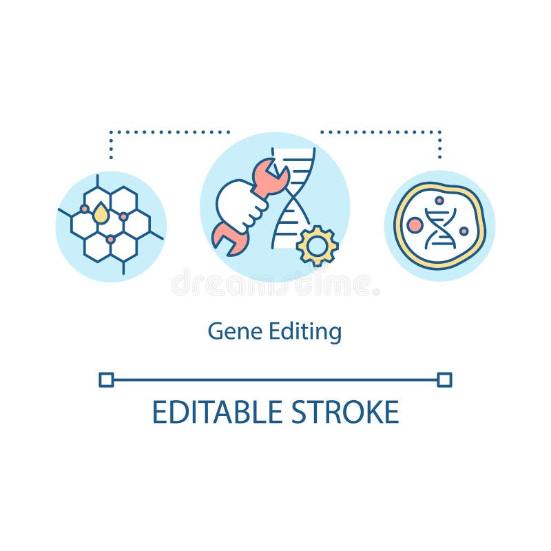 Gene editing concept icon stock vector. Illustration of abstract ...