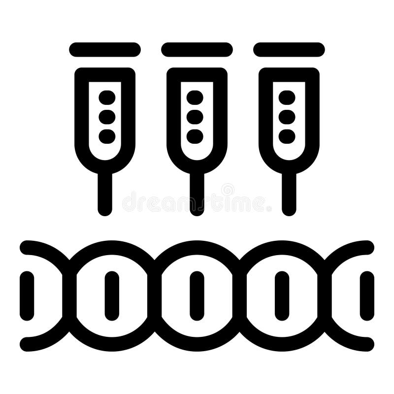 Gene Editing Experiment with Test Tubes and Dna Structure Stock ...
