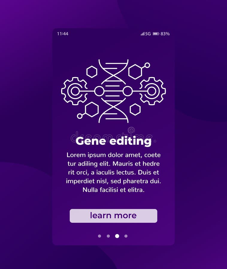 Gene Dna Editing Vector Concept In Bright Colors Stock Vector ...