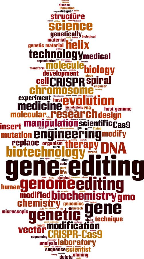 Gene editing word cloud stock vector. Illustration of molecular - 244630106