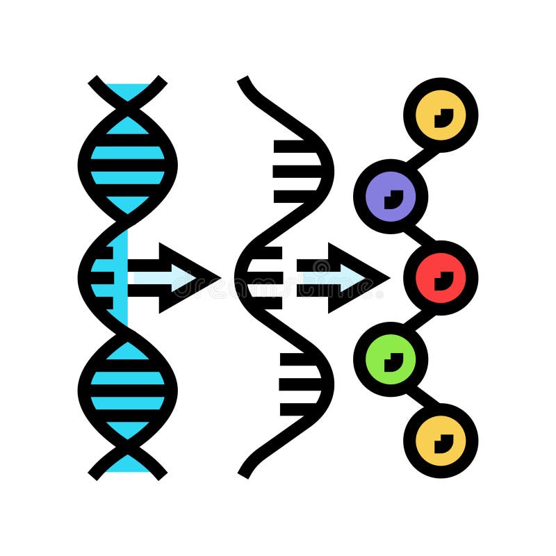 Gene Expression Cryptogenetics Color Icon Vector Illustration Stock ...