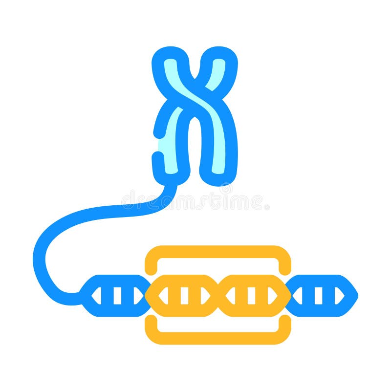 Gene Genetic Engineering Color Icon Vector Illustration Stock ...