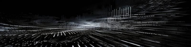 Gene Gray Matrix Style Background Panoramic Banner. Generative AI Stock ...
