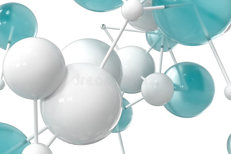 Gene Lines and Nodes, Biological Gene Structure, 3d Rendering Stock ...