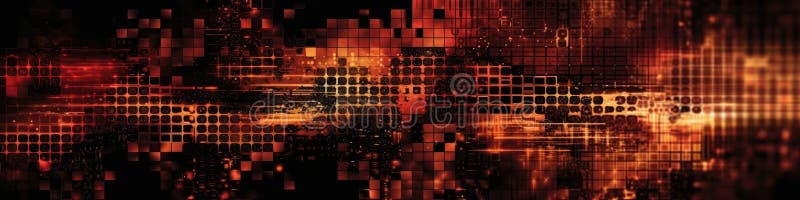 Gene with Maroon Matrix Style Background Panoramic Banner. Generative ...