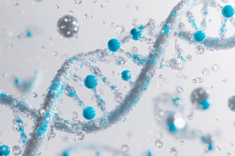 Gene Sequencing Abstract Design. Background Illustration of DNA Double ...
