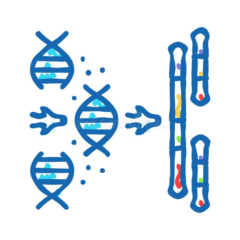 Gene Splicing Cryptogenetics Icon Doodle Illustration Stock ...