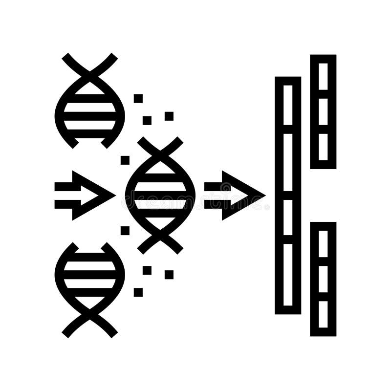 Gene Splicing Cryptogenetics Line Icon Vector Illustration Stock Vector ...