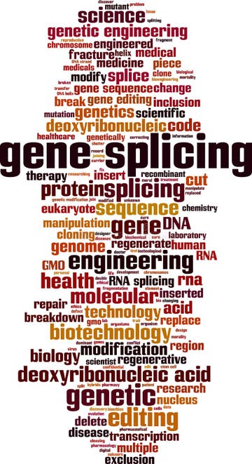 Gene splicing word cloud stock vector. Illustration of editing - 255709771