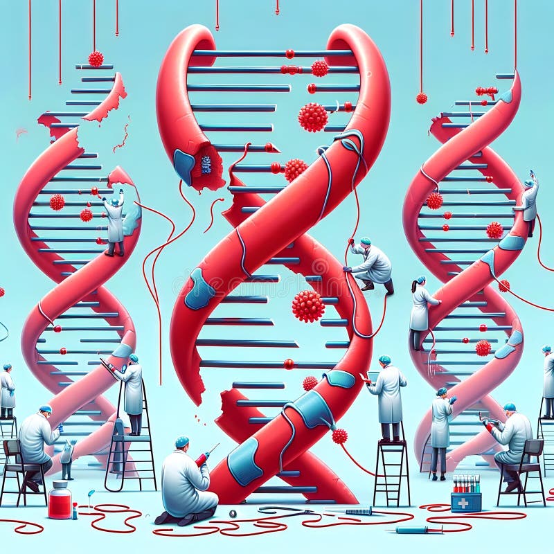 Gene Therapy, Genetic Diseases Treatment Stock Illustration ...