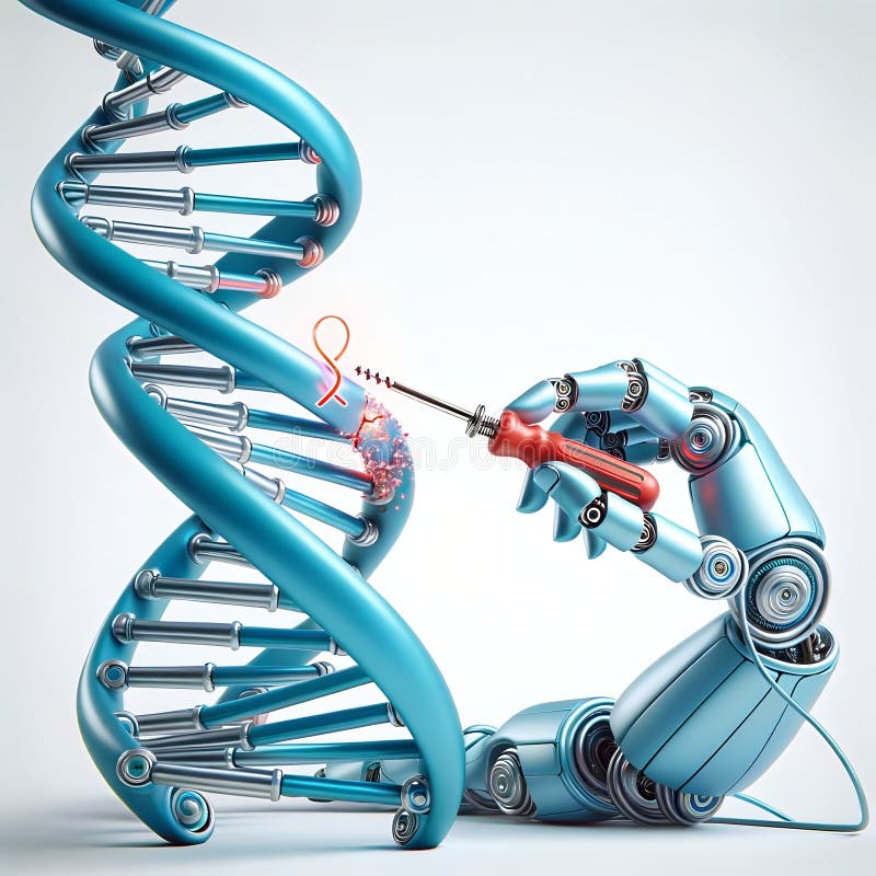 Gene Therapy, Genetic Modification Treatment Stock Illustration ...