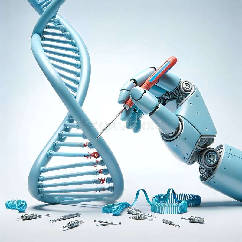 Gene Therapy, Genetic Modification Treatment Stock Illustration ...