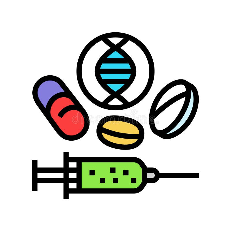Gene Therapy Cryptogenetics Color Icon Vector Illustration Stock Vector - Illustration of ...