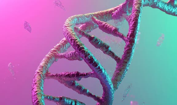 Gene Therapy DNA 3D Chemical Molecule Structure in a Low Poly Format ...