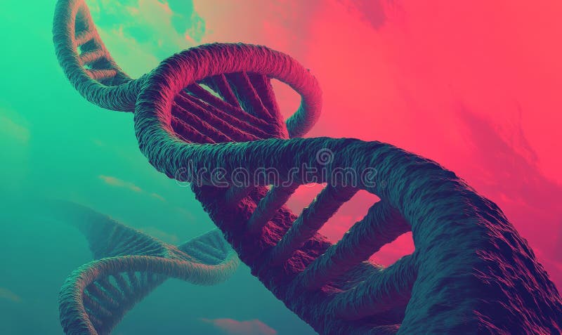 Gene Therapy DNA 3D Chemical Molecule Structure in Low Poly Style ...