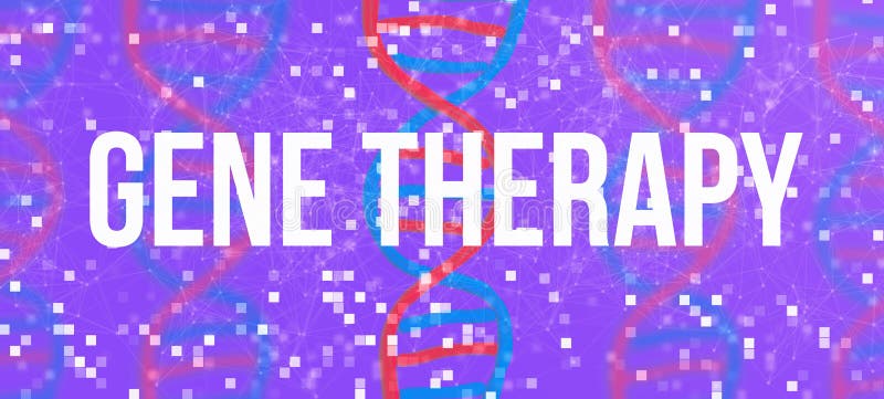 Gene Therapy Theme with DNA and Abstract Lines Stock Illustration ...