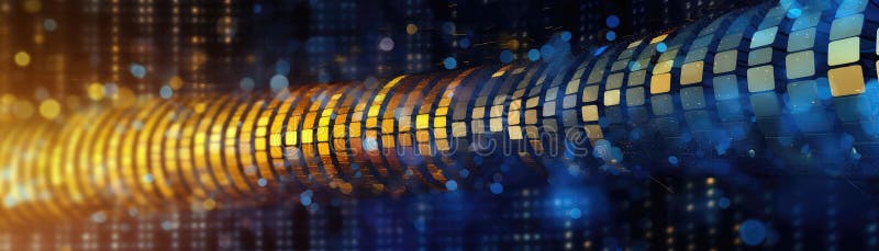 Gene with Yellow Blue Style Background Panoramic Banner. Generative AI ...