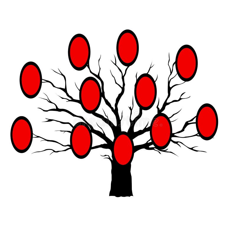 Genealogical Tree for Different Generations Stock Vector - Illustration ...