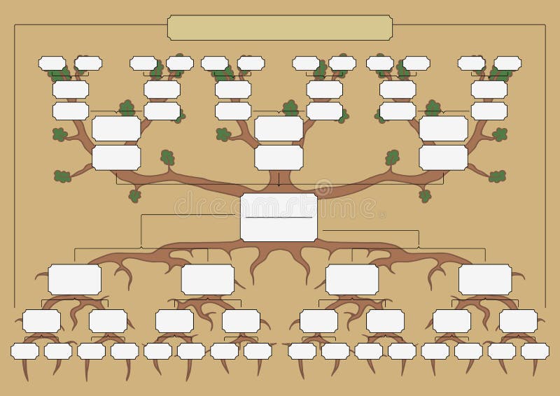 The genealogical tree stock vector. Illustration of tree - 81557970