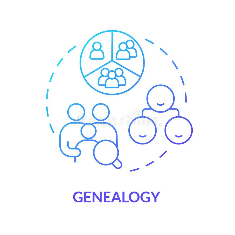 Genealogy Blue Gradient Concept Icon Stock Illustration - Illustration ... Genealogy Blue Gradient Concept Icon Stock Illustration - Illustration ...
