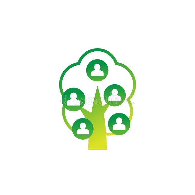 Genealogy Tree Icon on White Stock Vector - Illustration of genealogy ...