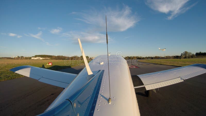 General Aviation Aircraft on a Normal Flight Stock Image - Image of ...
