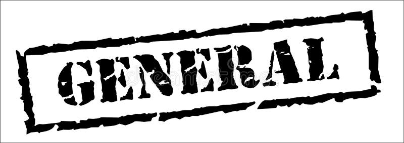 General, Black Stamp Inscription on White Background. Vector Stock ...