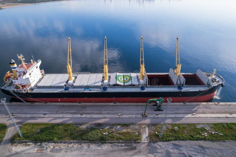General Cargo Vessel in Port Stock Image - Image of ocean ...