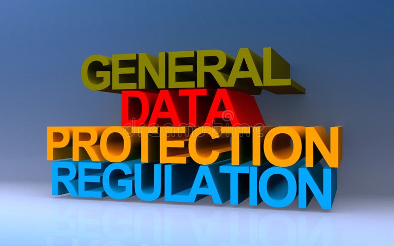 General Data Protection Regulation on Blue Stock Illustration ...