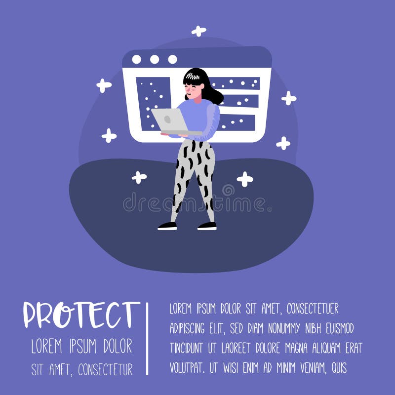 General Data Protection Regulation Concept with Characters for Poster ...