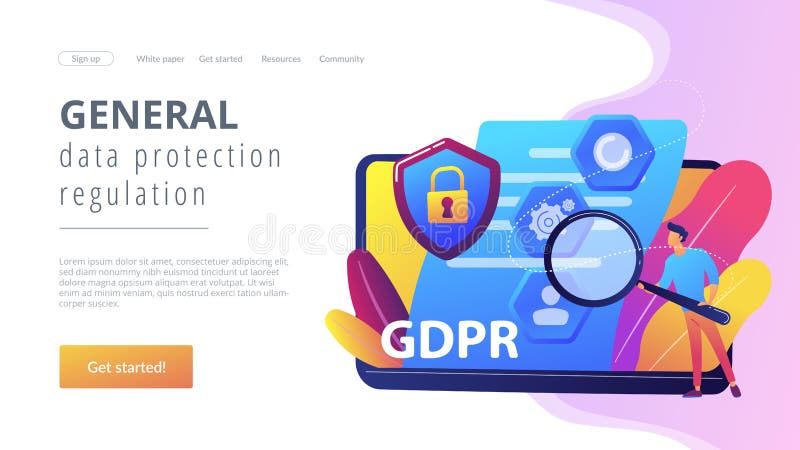 General Data Protection Regulation Concept Vector Illustration. Stock ...
