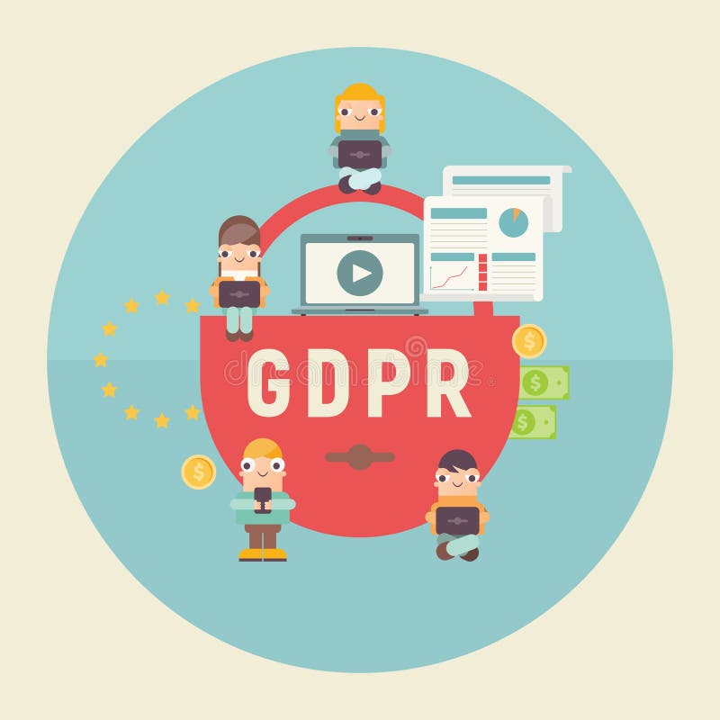 General Data Protection Statement. Safe As in Safe. Stock Vector ...